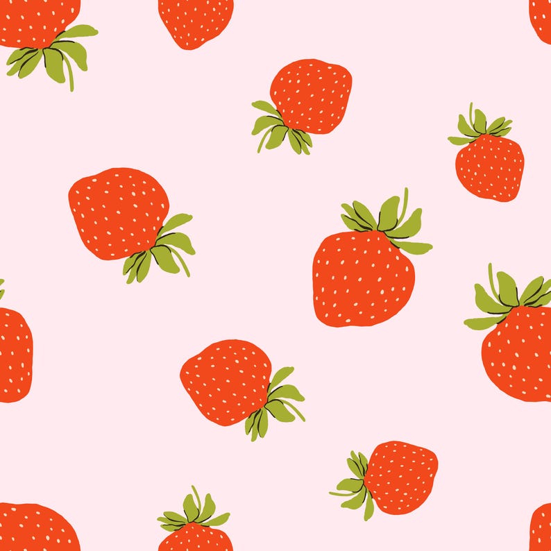 Strawberry Seamless Pattern - Fun & Vibrant Digital Download - Etsy