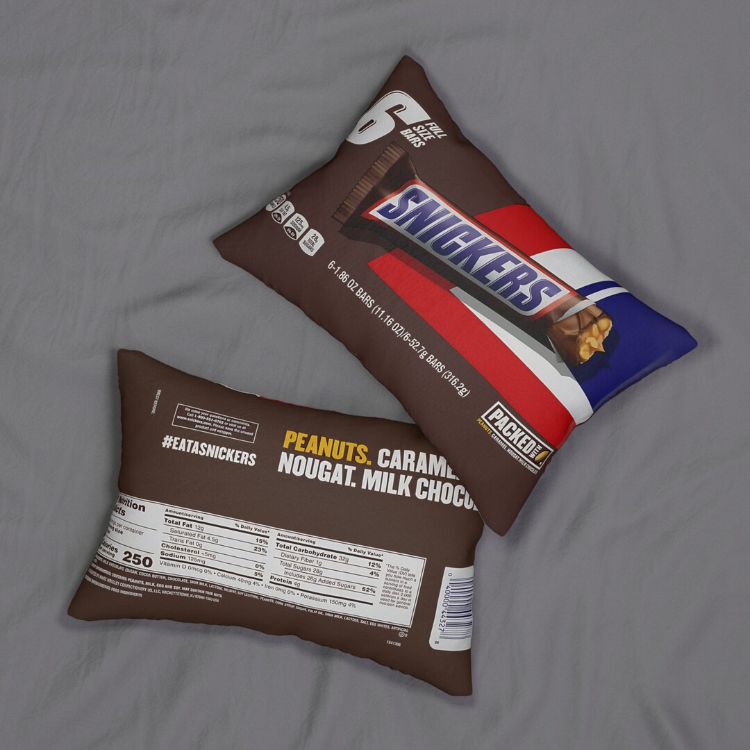 Snickers Chocolate Snack Design Pillow Hersheys Snickers - Etsy