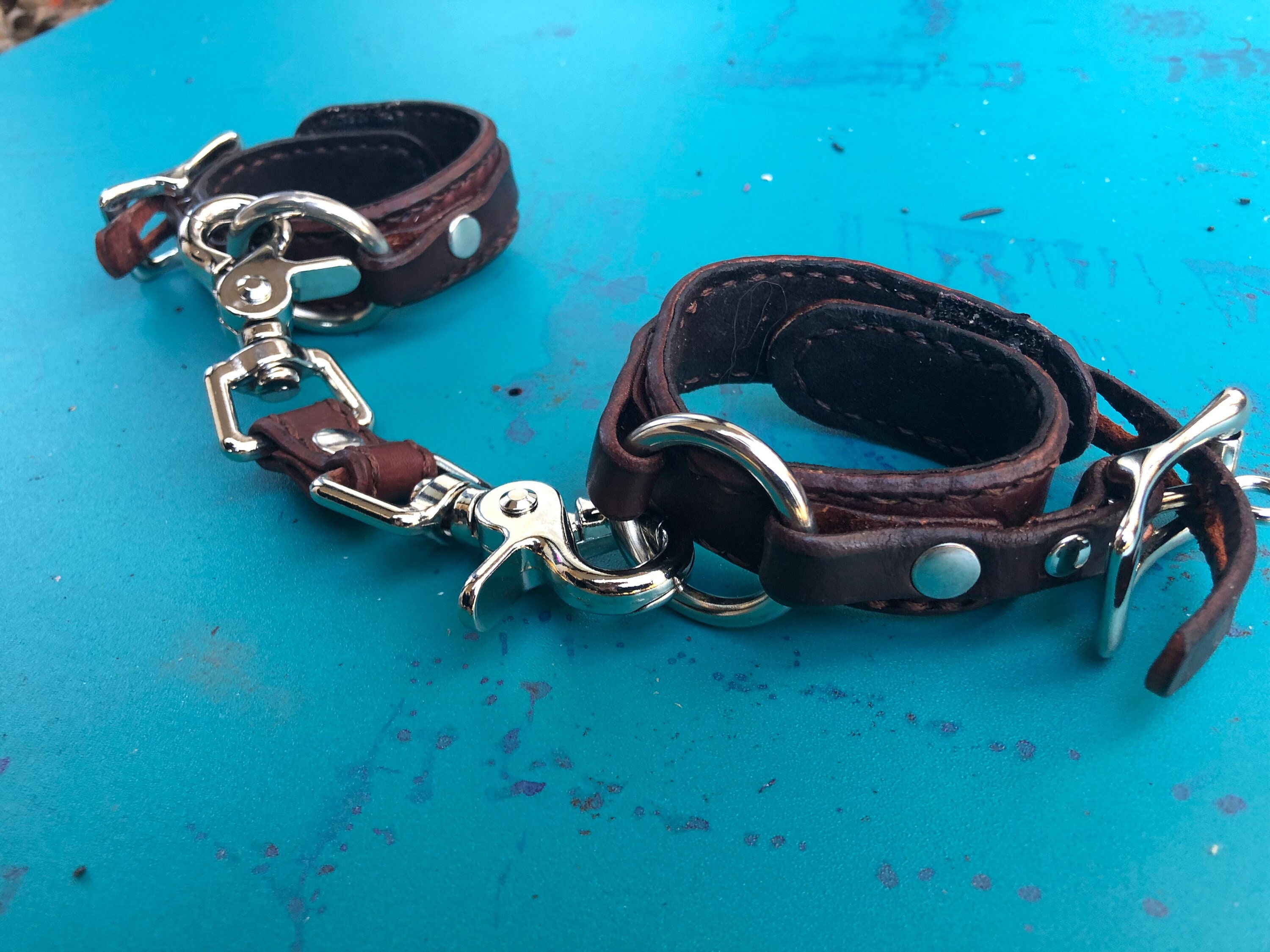Sensory Friendly Leather Handcuffs Accessible Self Bondage Cuffs Easy ...