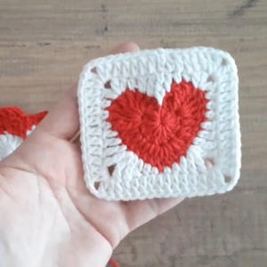 Heart Granny Square | Crochet Heart Granny Square Pattern | PDF Crochet ...