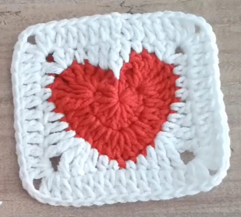 Heart Granny Square | Crochet Heart Granny Square Pattern | PDF Crochet ...