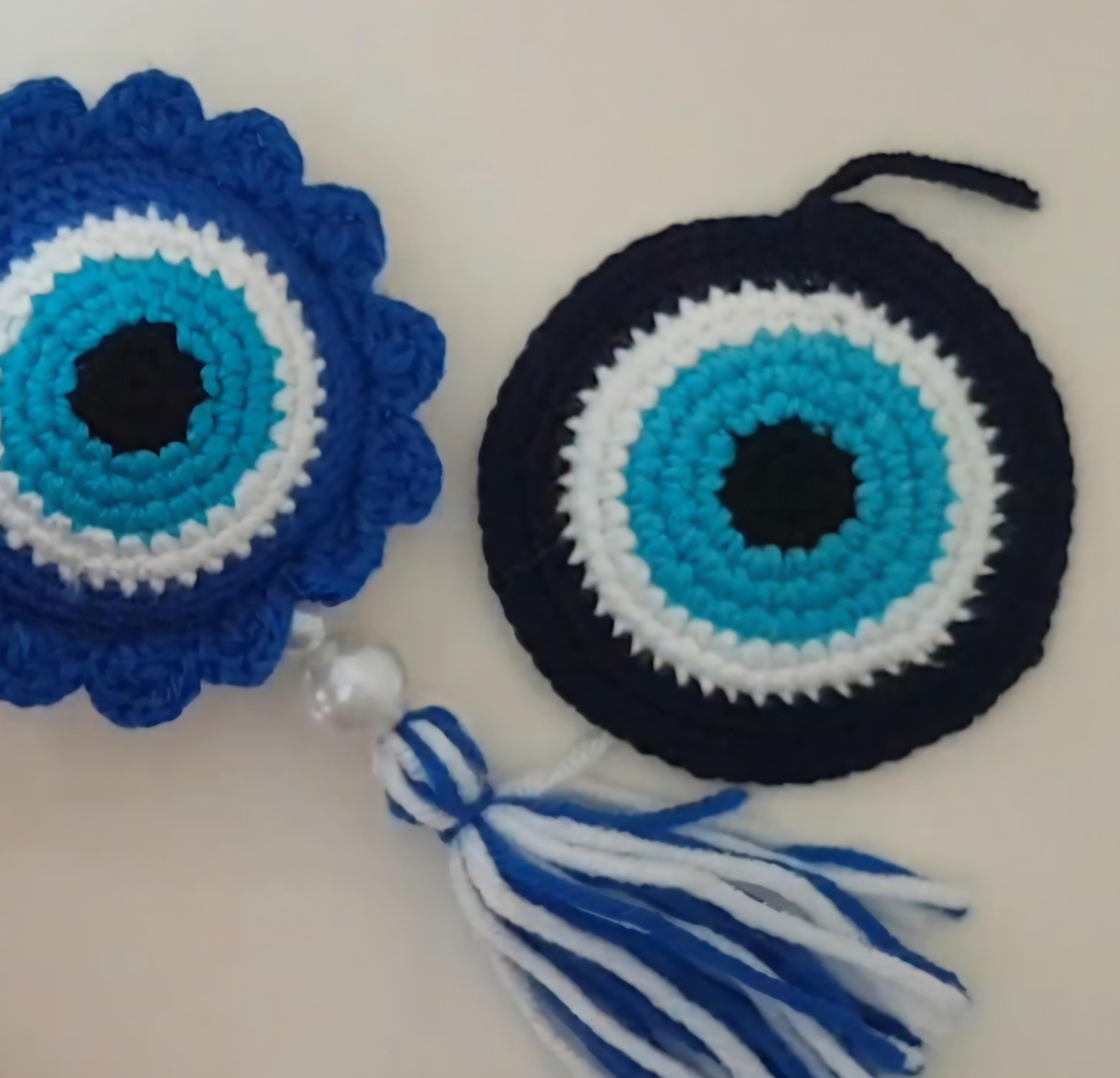 Evil Eye Wall Hanging Crochet Pattern | Evil Eye Crochet Pattern | Evil ...