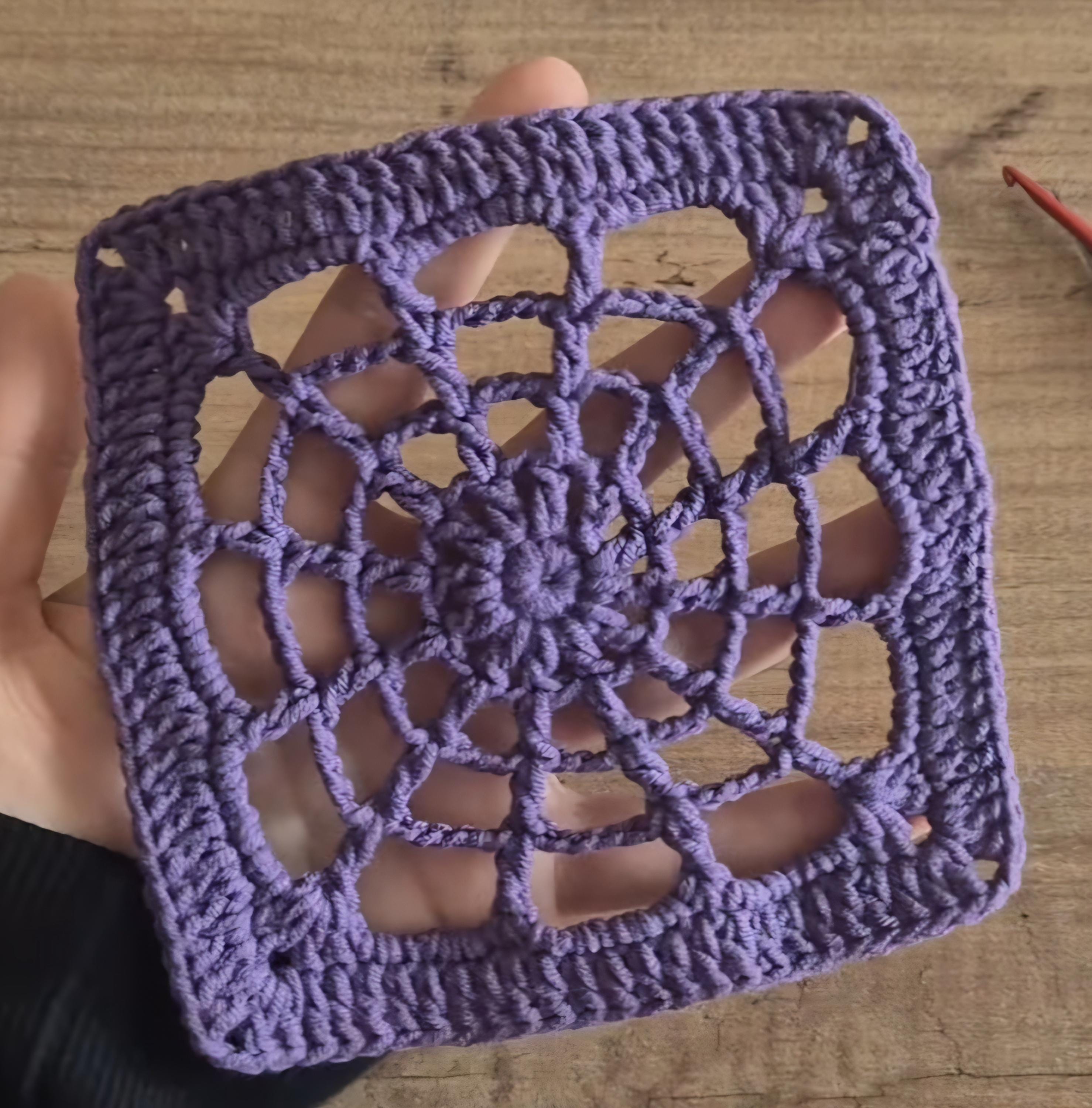 Halloween Granny Square Pattern - Spiderweb Granny Square - PDF Crochet ...