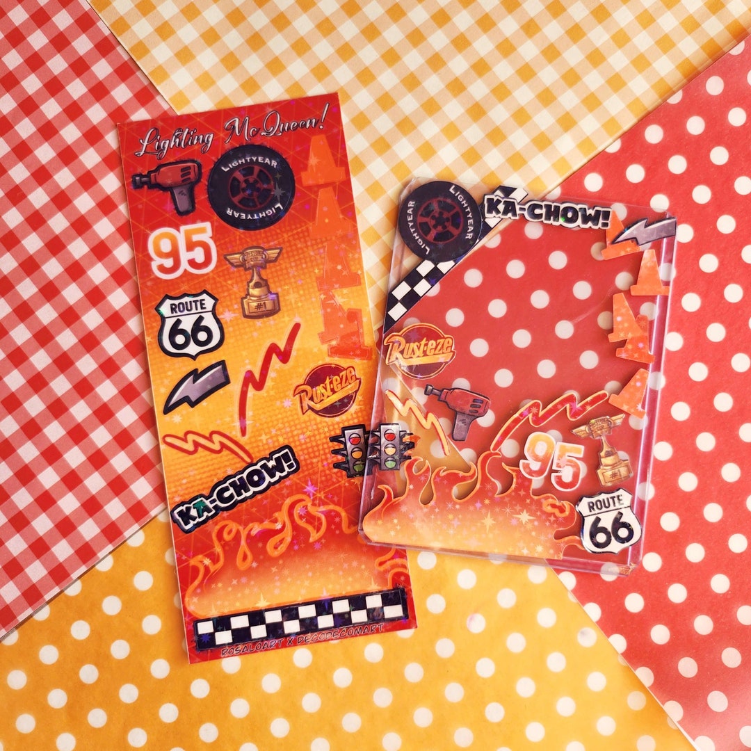 Lightning Mcqueen Sparkly Deco Sticker Sheet - Etsy