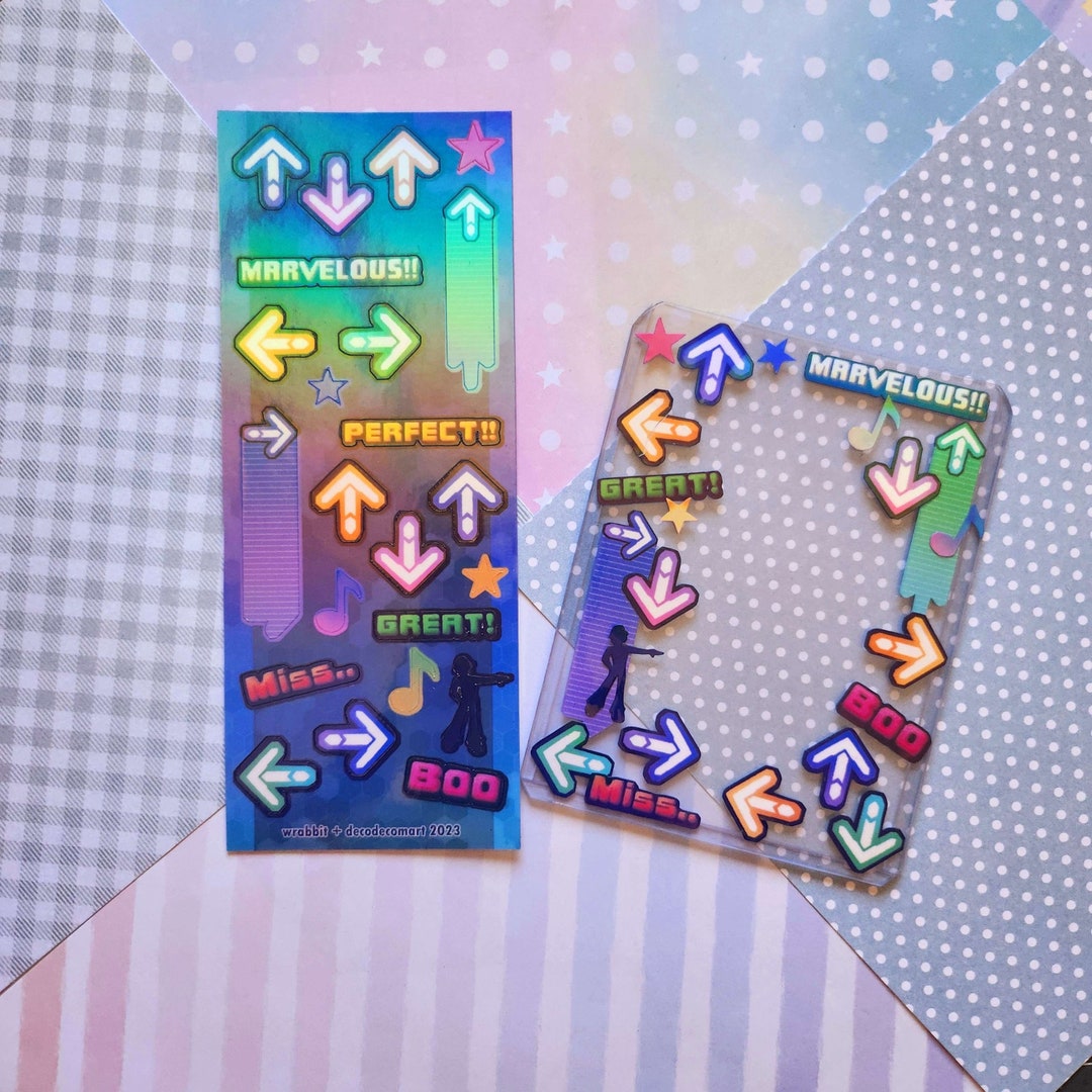 DDR Dance Dance Revolution Holo Deco Sticker Sheet - Etsy