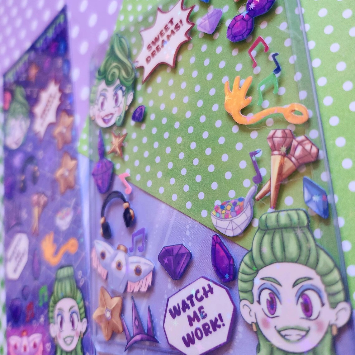 Velvet and Veneer Deco Star Holographic Sticker Sheet - Etsy
