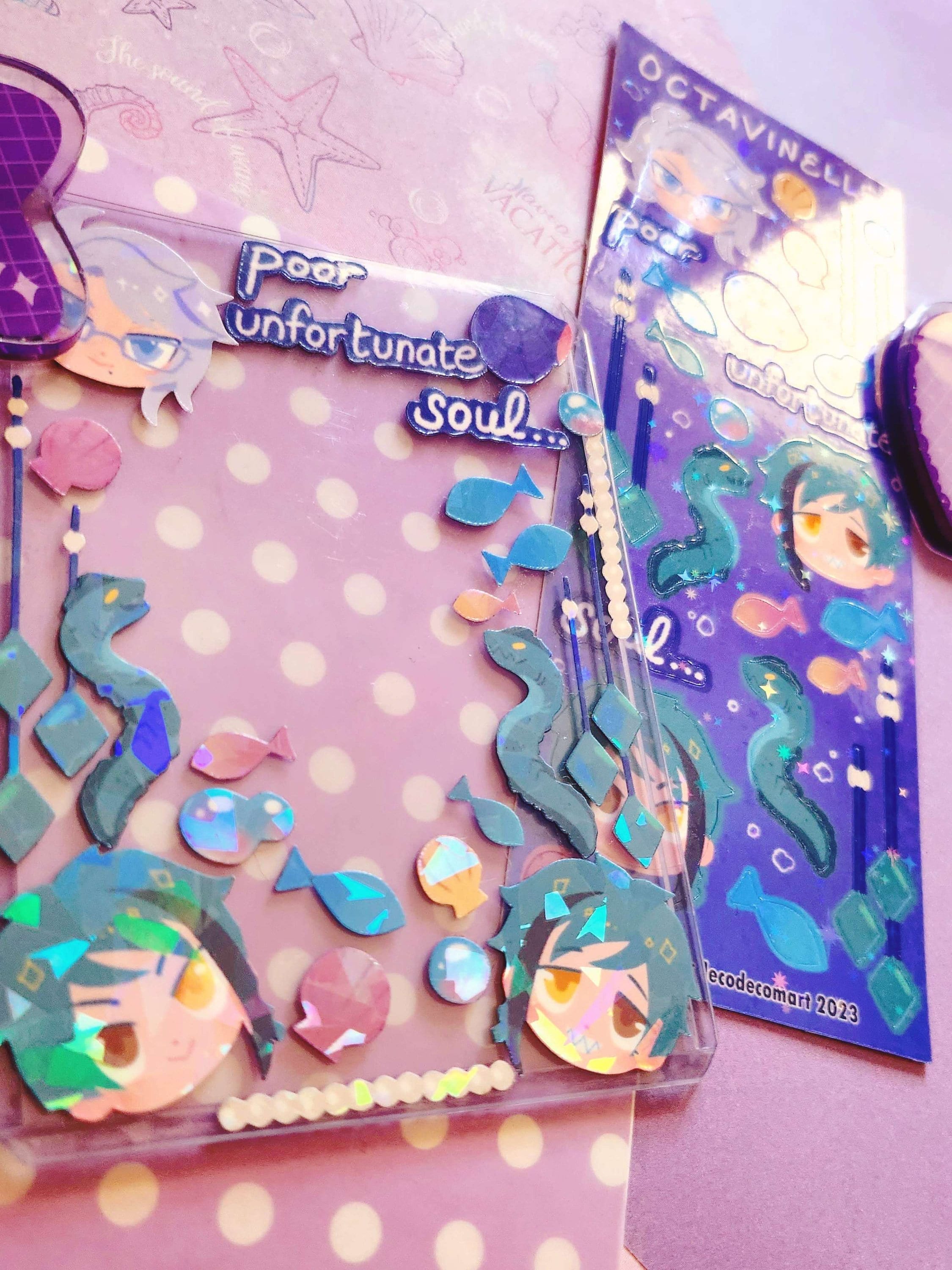 Octavinelle TWST Sparkly Deco Sticker Sheet (azul, Jade, Floyd) - Etsy
