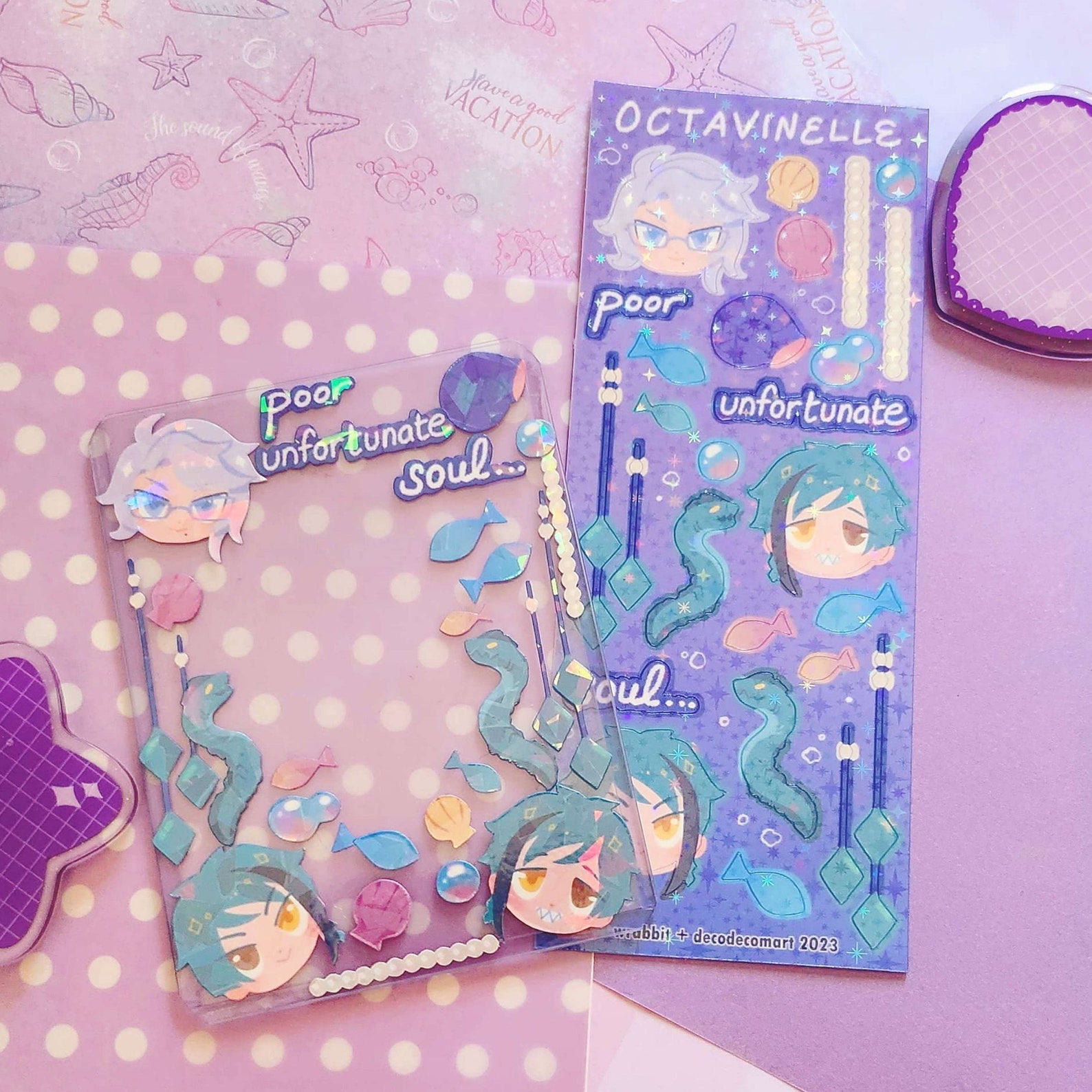 Octavinelle TWST Sparkly Deco Sticker Sheet (azul, Jade, Floyd) - Etsy