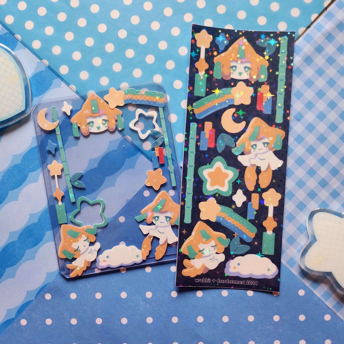 Jirachi Sparkly Deco Sticker Sheet - Etsy