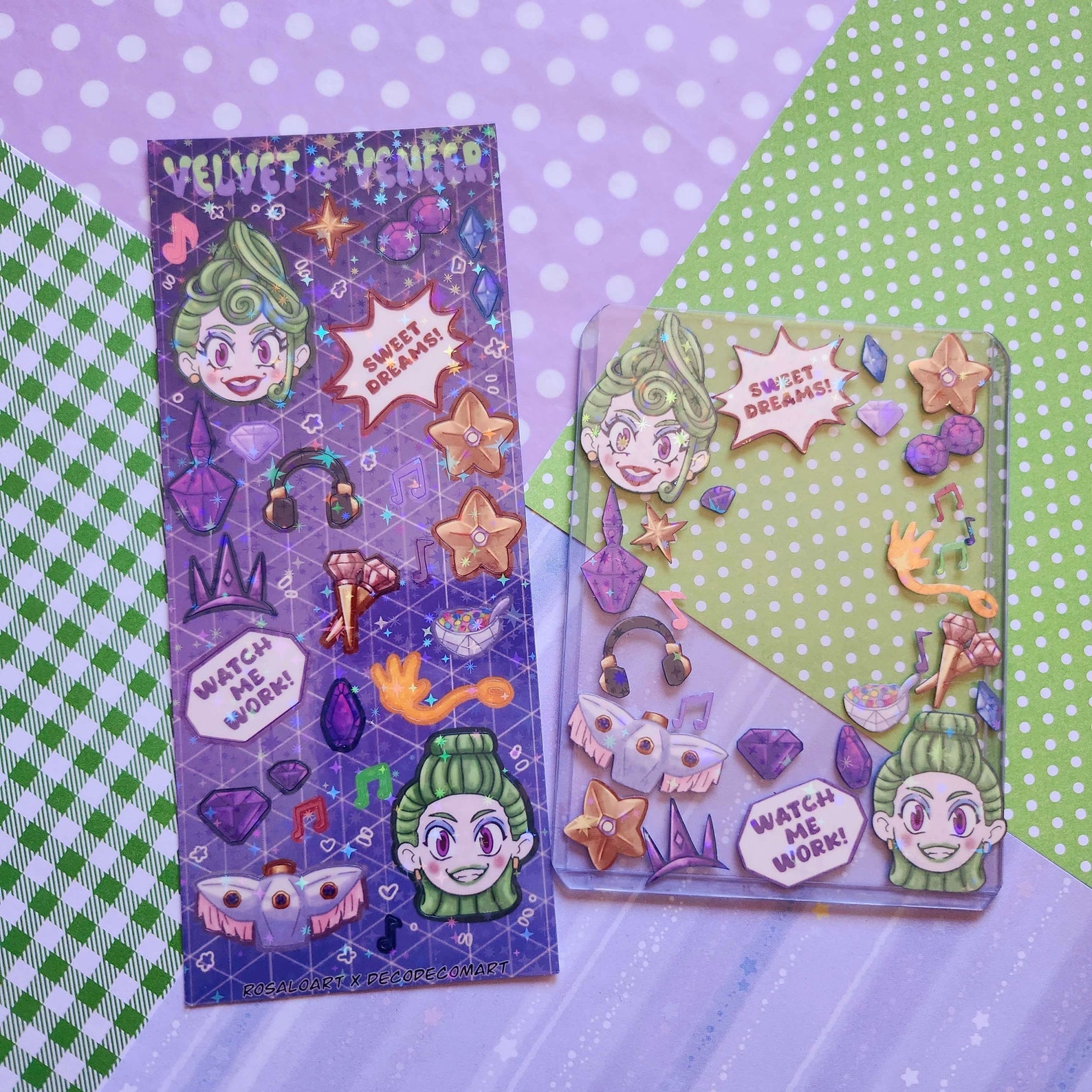 Velvet and Veneer Deco Star Holographic Sticker Sheet - Etsy