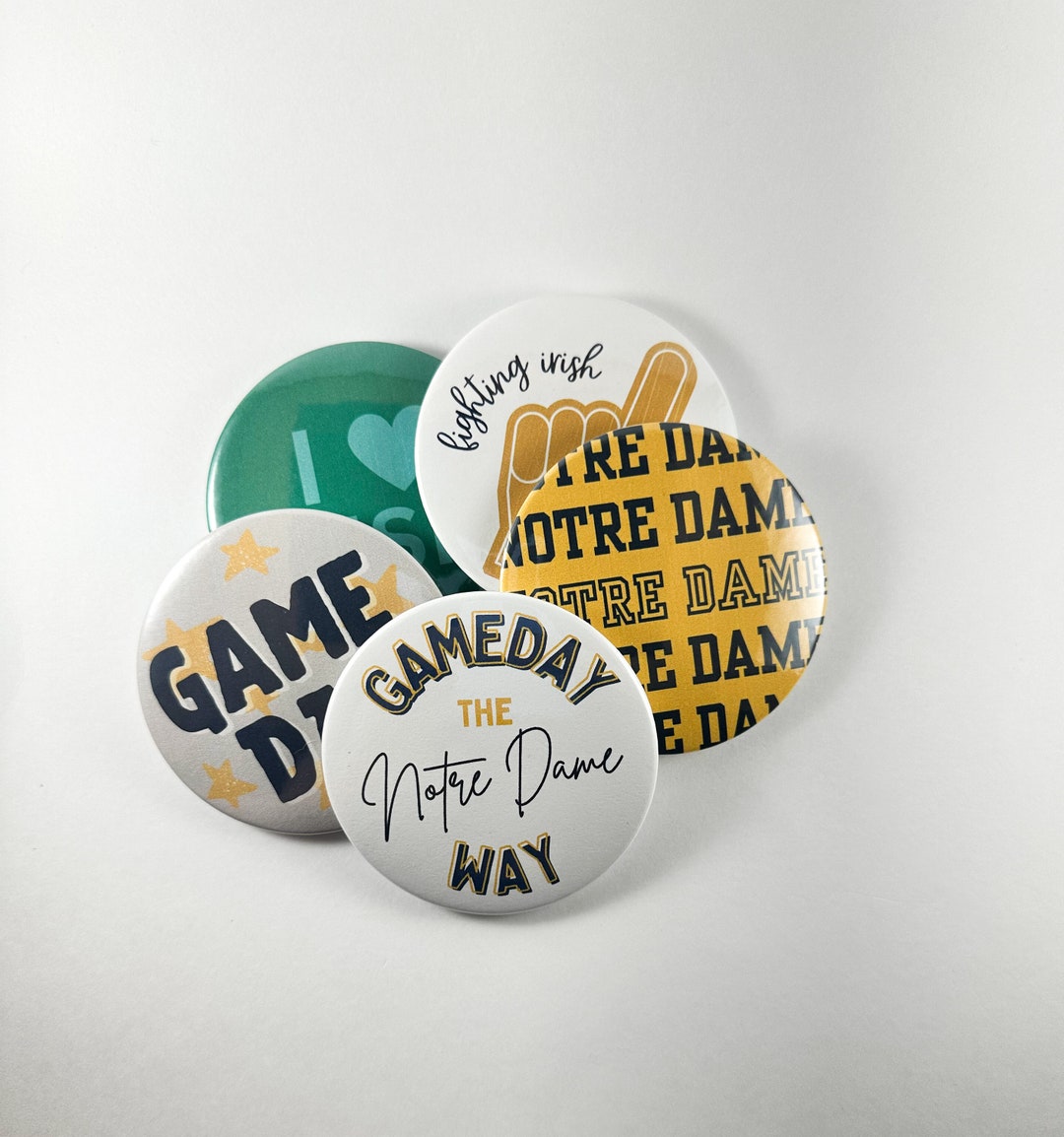 Notre Dame Fighting Irish Buttons - Etsy
