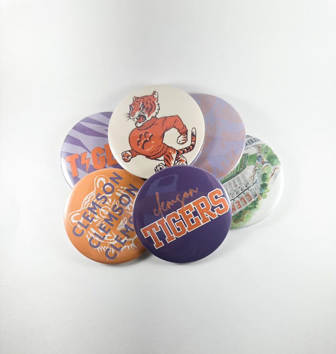 Clemson Tigers Buttons - Etsy