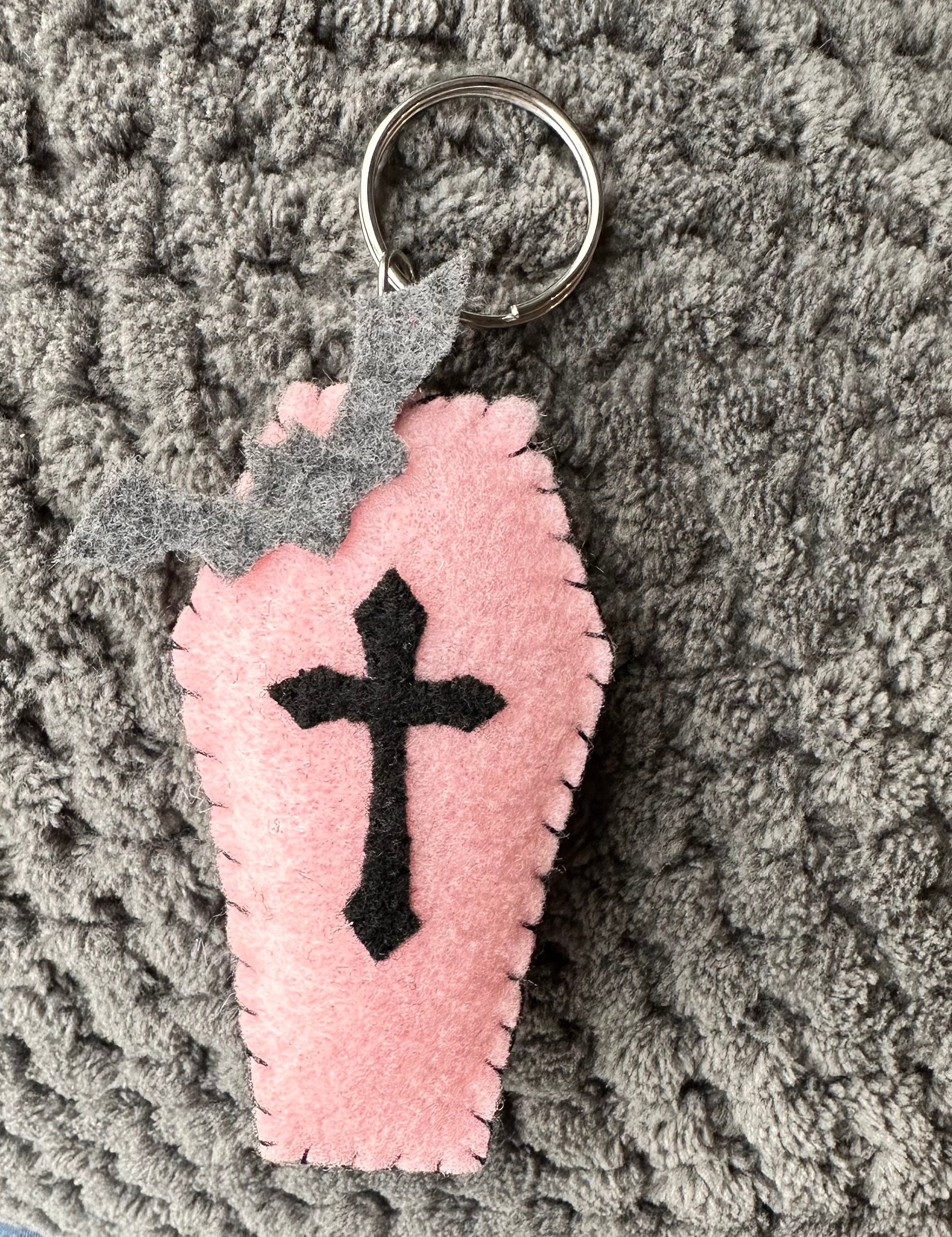 Felt Coffin Keychain - Etsy