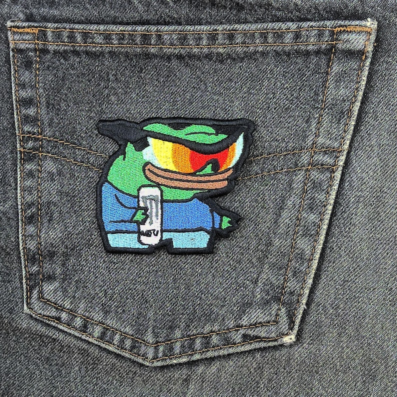 Wicked Pepe Emote Embroidered Patch, Funny Peepo Iron-on/sew-on ...