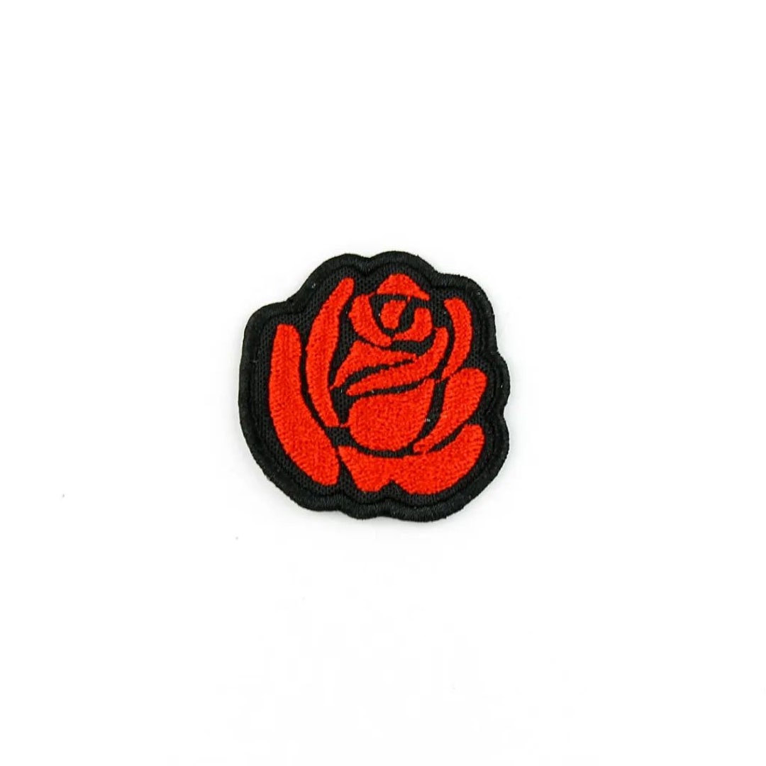 Red Rose Embroidered Patch, Cool Iron-on/sew-on Applique for Clothes - Etsy