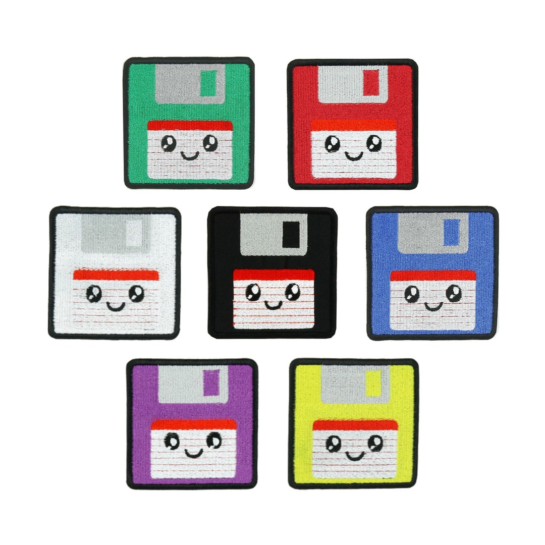 Kawaii Floppy Disk Embroidered Patch, Cute Iron-on/sew-on Applique for ...