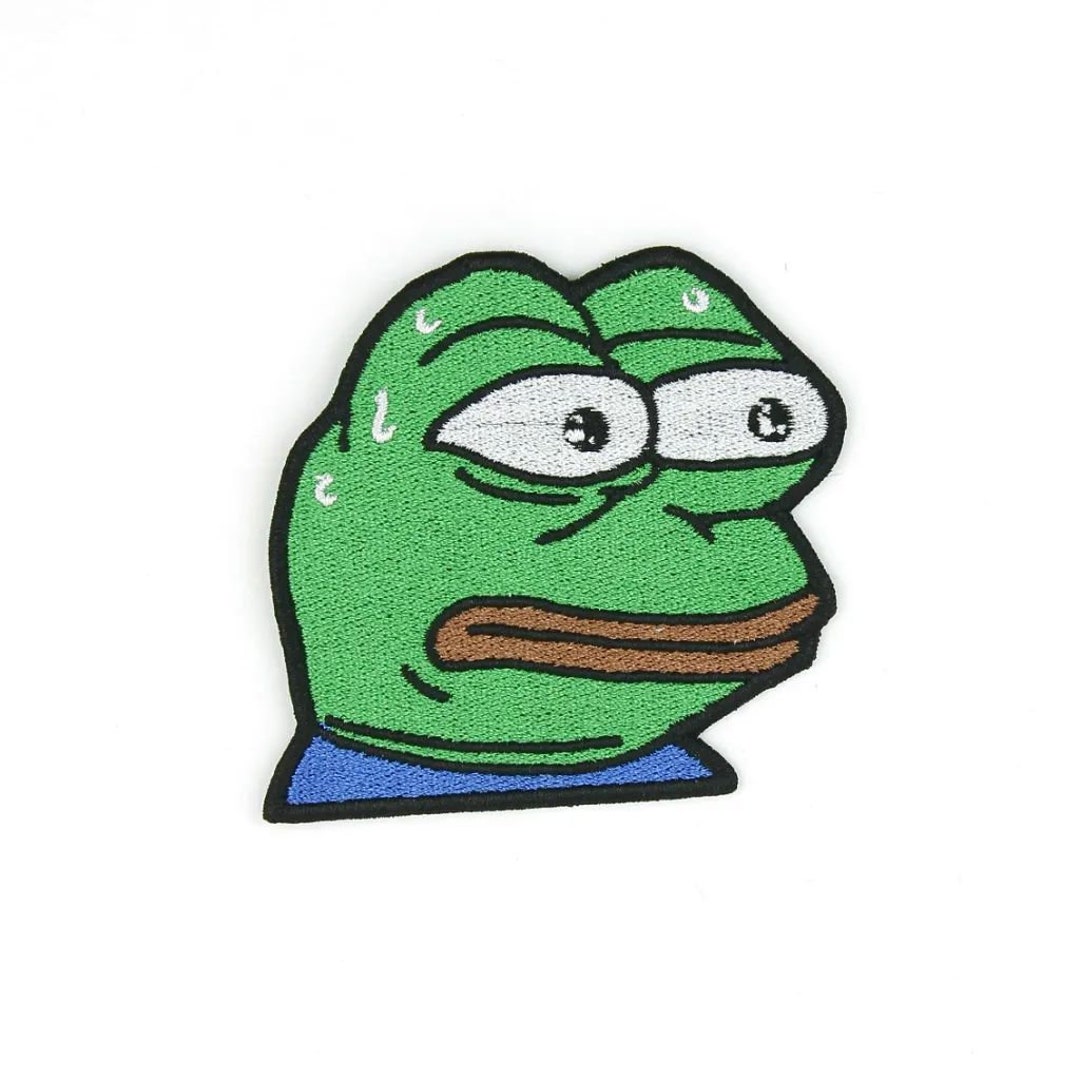 Monkas Pepe Emote Embroidered Patch, Funny Iron-on/sew-on Applique for ...