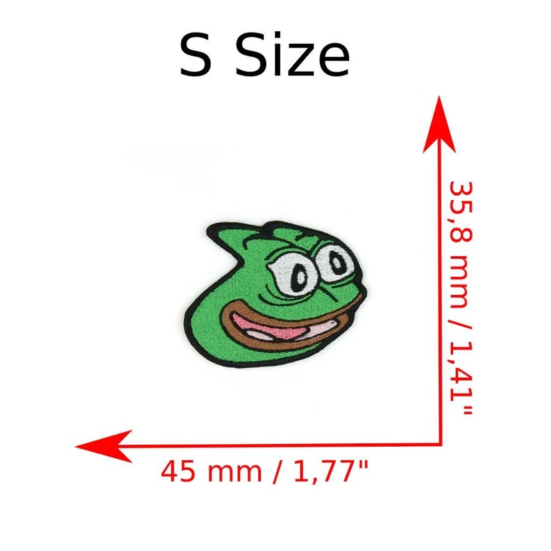 Pepega Pepe Emote Embroidered Patch, Funny Iron-on/sew-on Applique for ...