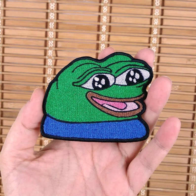 Peepo Pepe Emote Embroidered Patch, Funny Iron-on/sew-on Applique for ...