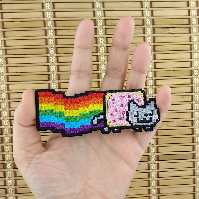Nyan Cat Meme Embroidered Patch, Colorful Iron-on/sew-on Applique for ...