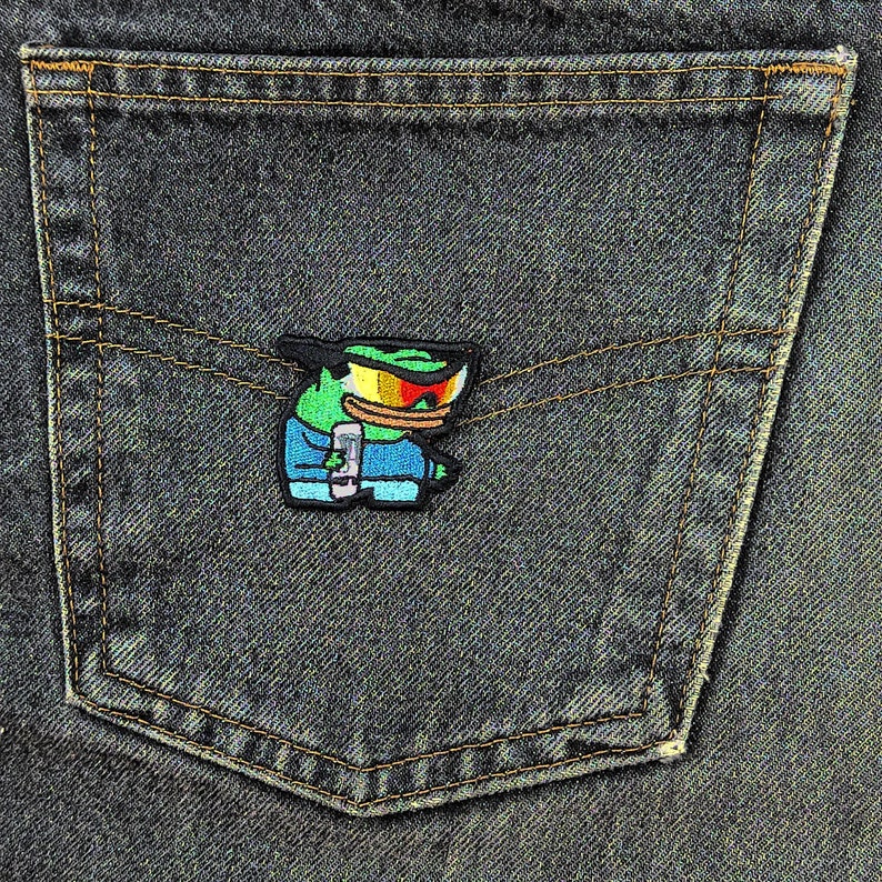 Wicked Pepe Emote Embroidered Patch, Funny Peepo Iron-on/sew-on ...