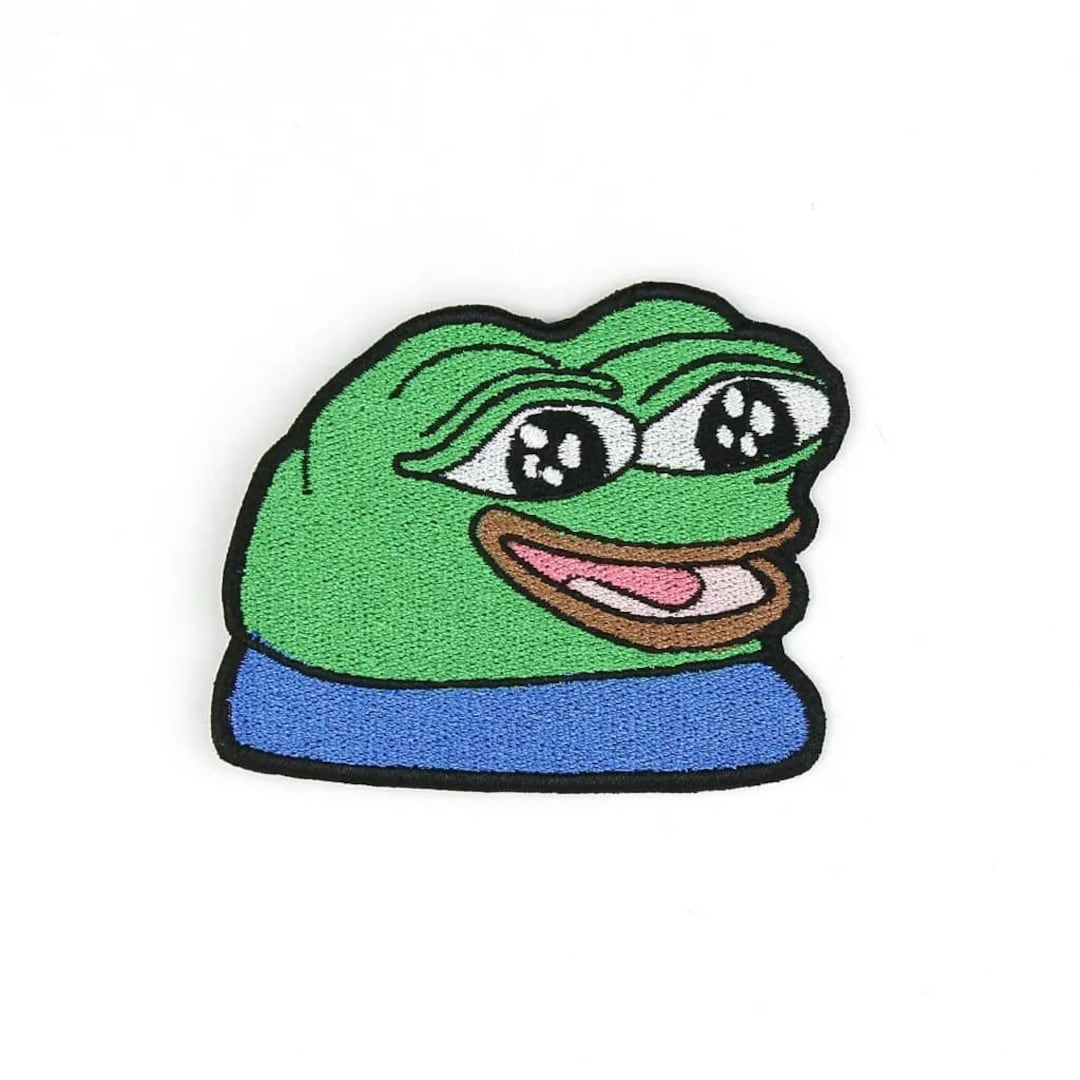 Peepo Pepe Emote Embroidered Patch, Funny Iron-on/sew-on Applique for ...