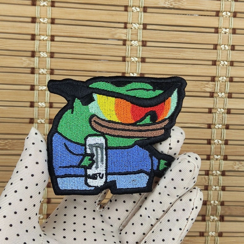 Wicked Pepe Emote Embroidered Patch, Funny Peepo Iron-on/sew-on ...