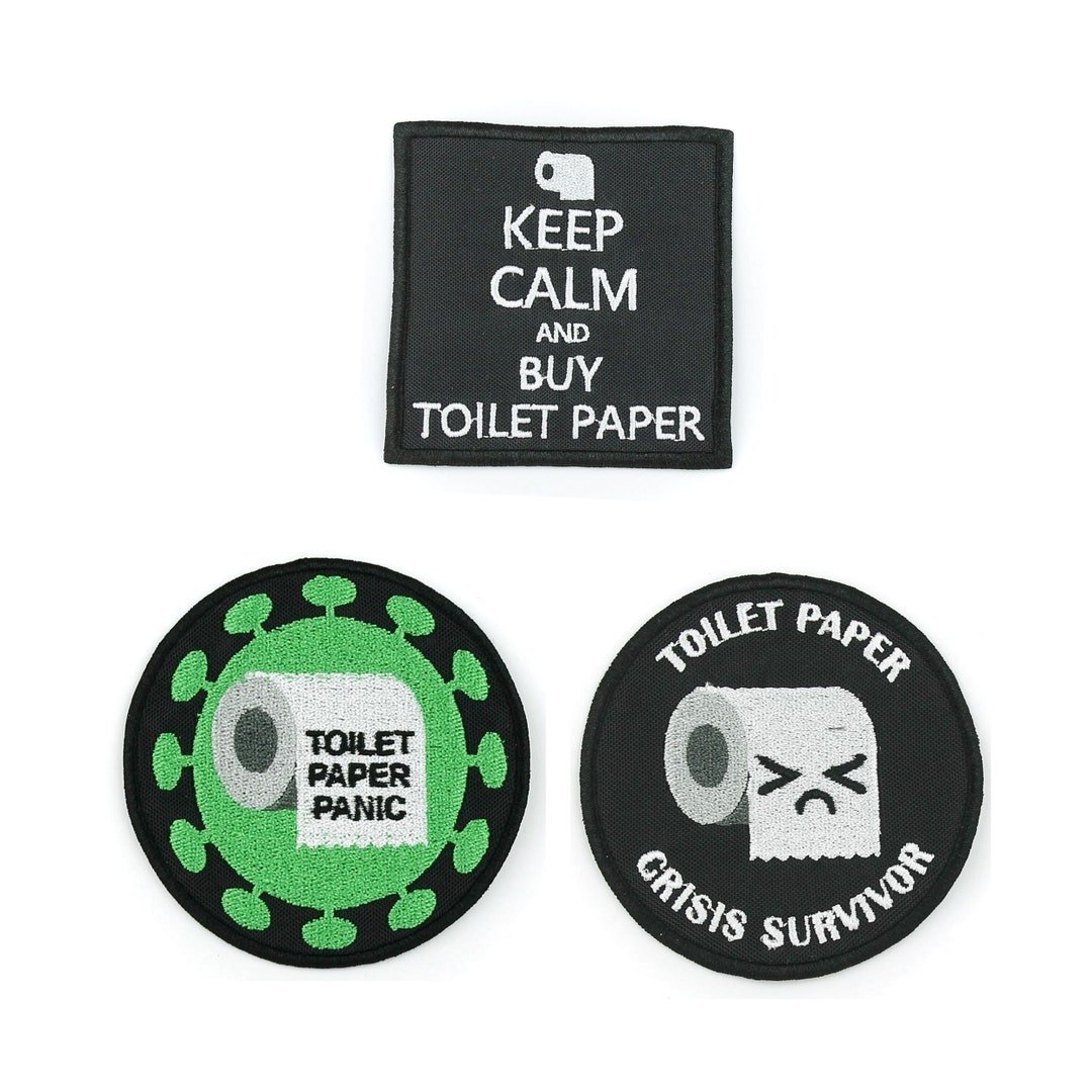Toilet Paper Crisis Patch, Funny Iron-on/sew-on Applique for Clothes - Etsy
