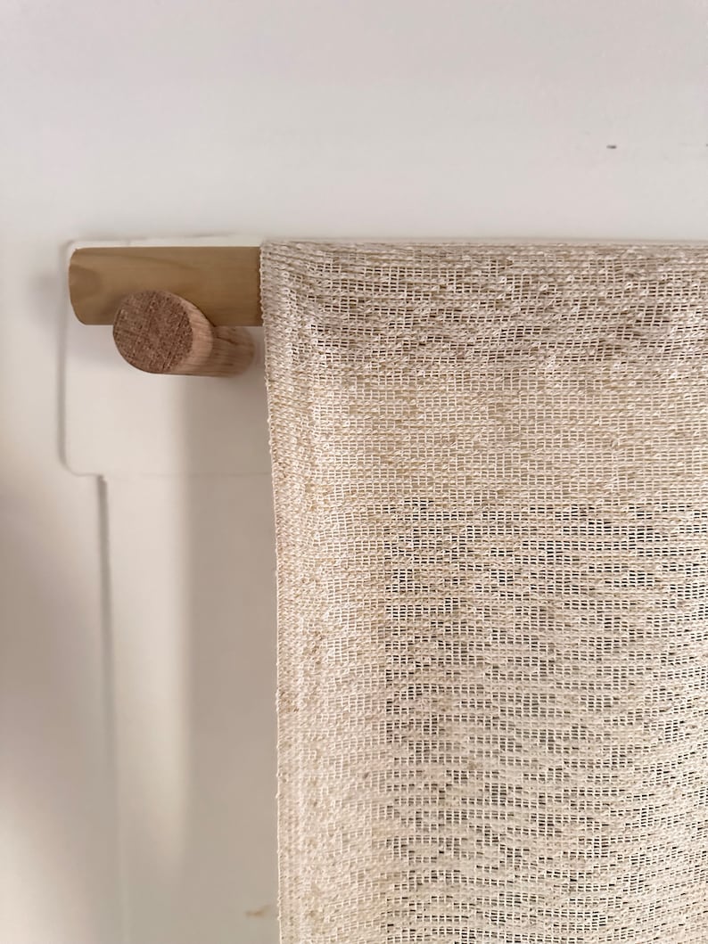 Oak Noren Rod Holder, Set of Brackets - Etsy