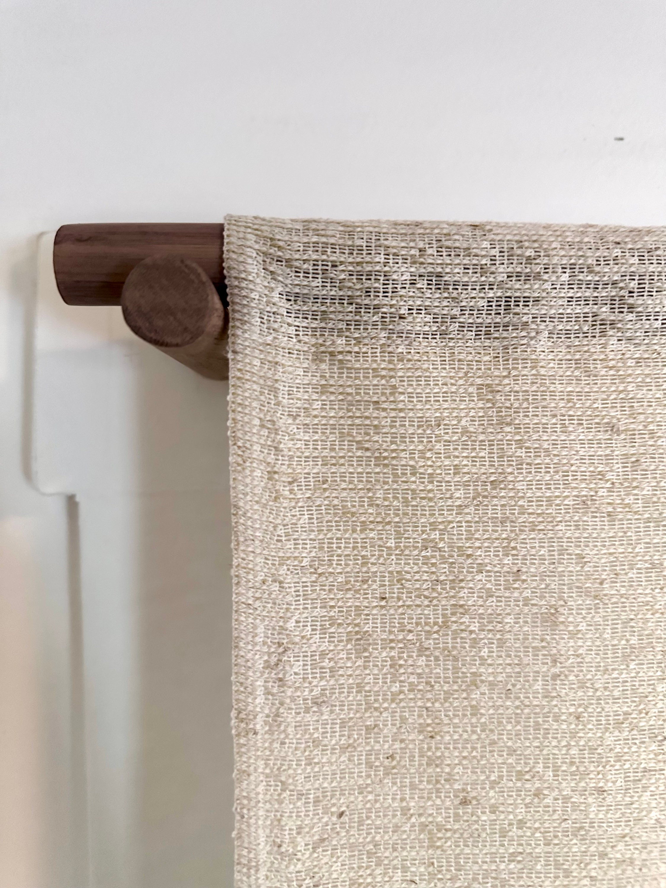 36" Walnut Noren Rod Set, With Holders - Etsy