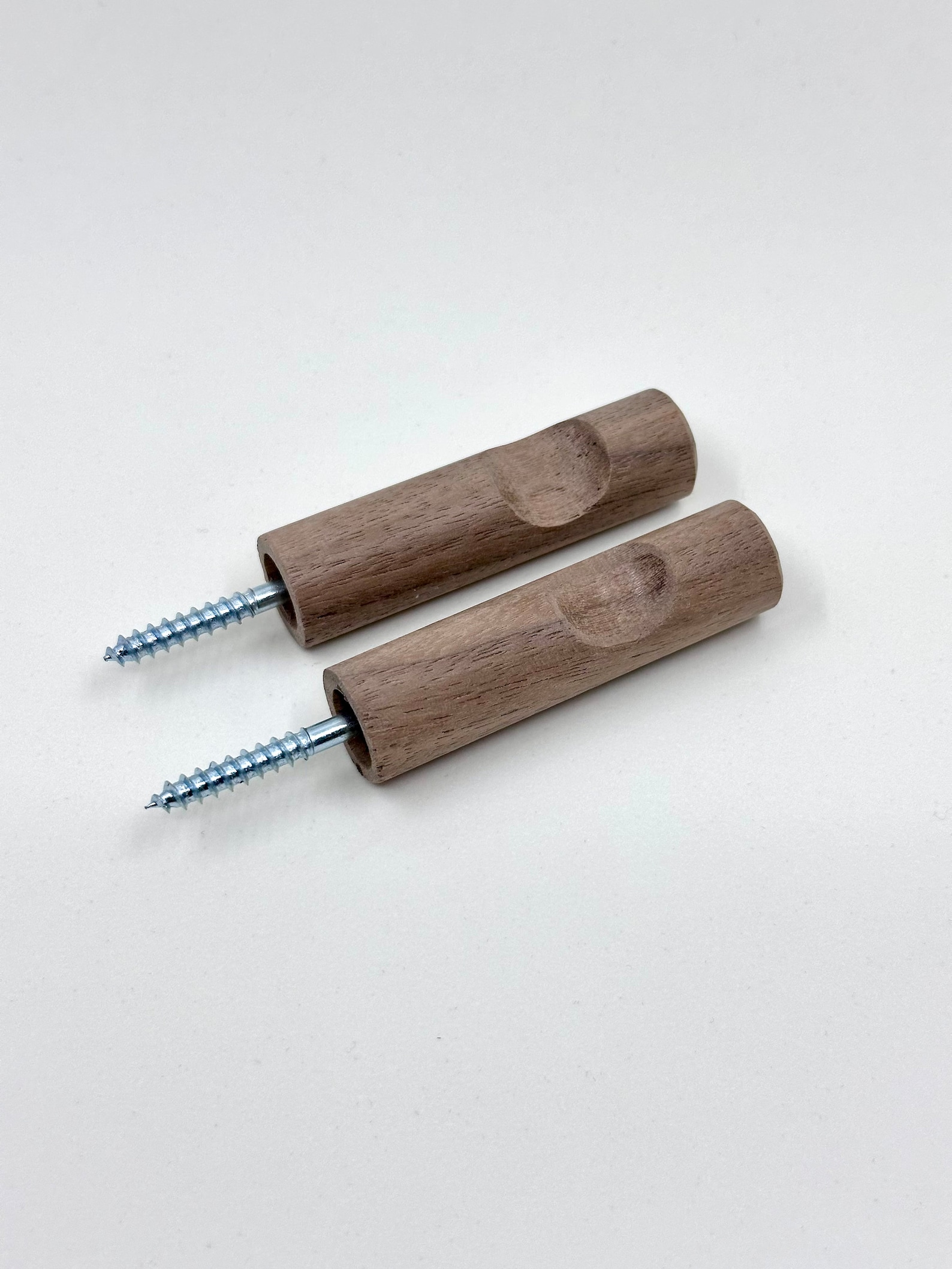 Walnut Noren Rod Holder, Set of Brackets - Etsy