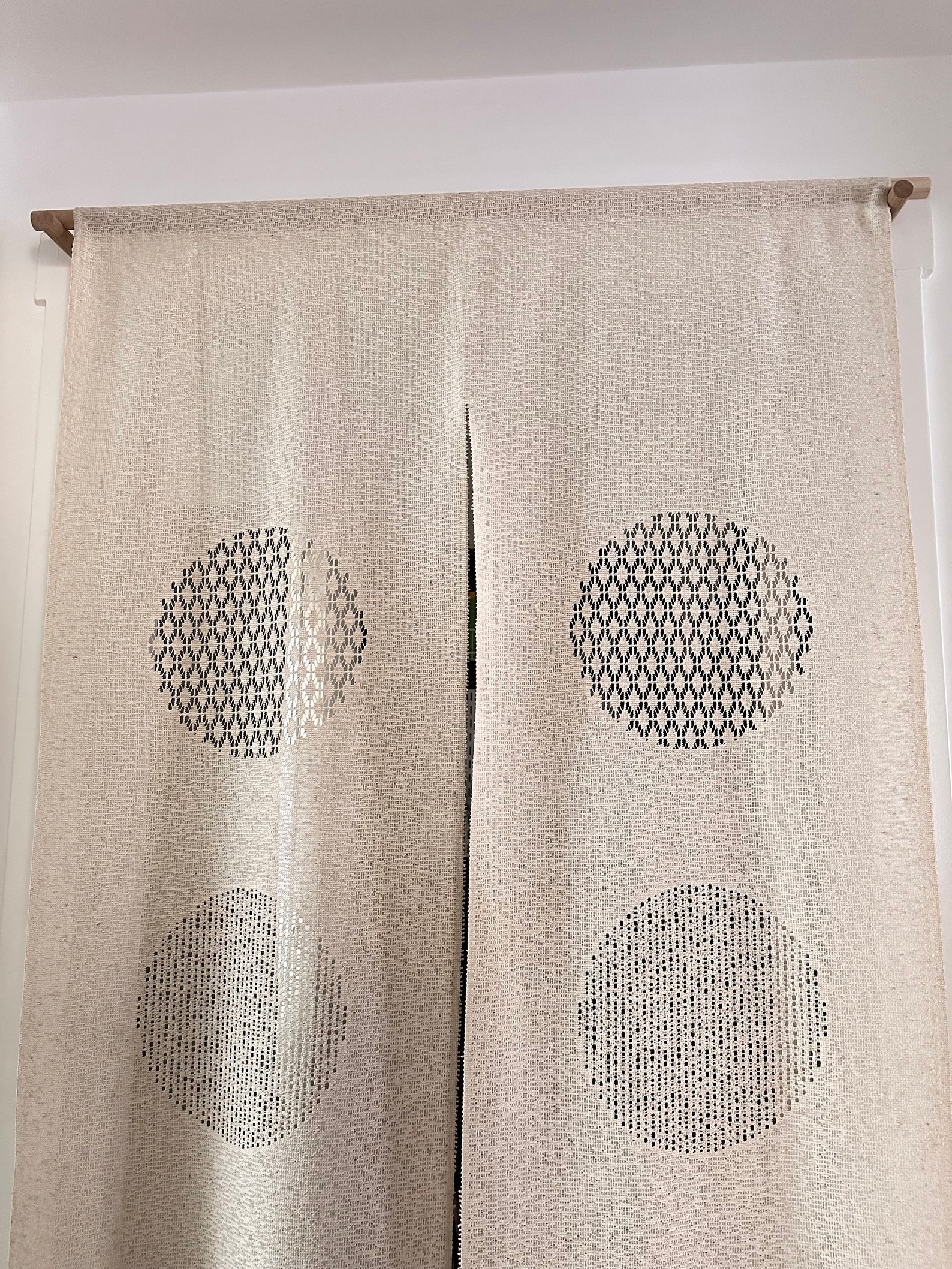 36" Oak Noren Rod Set, With Holders - Etsy