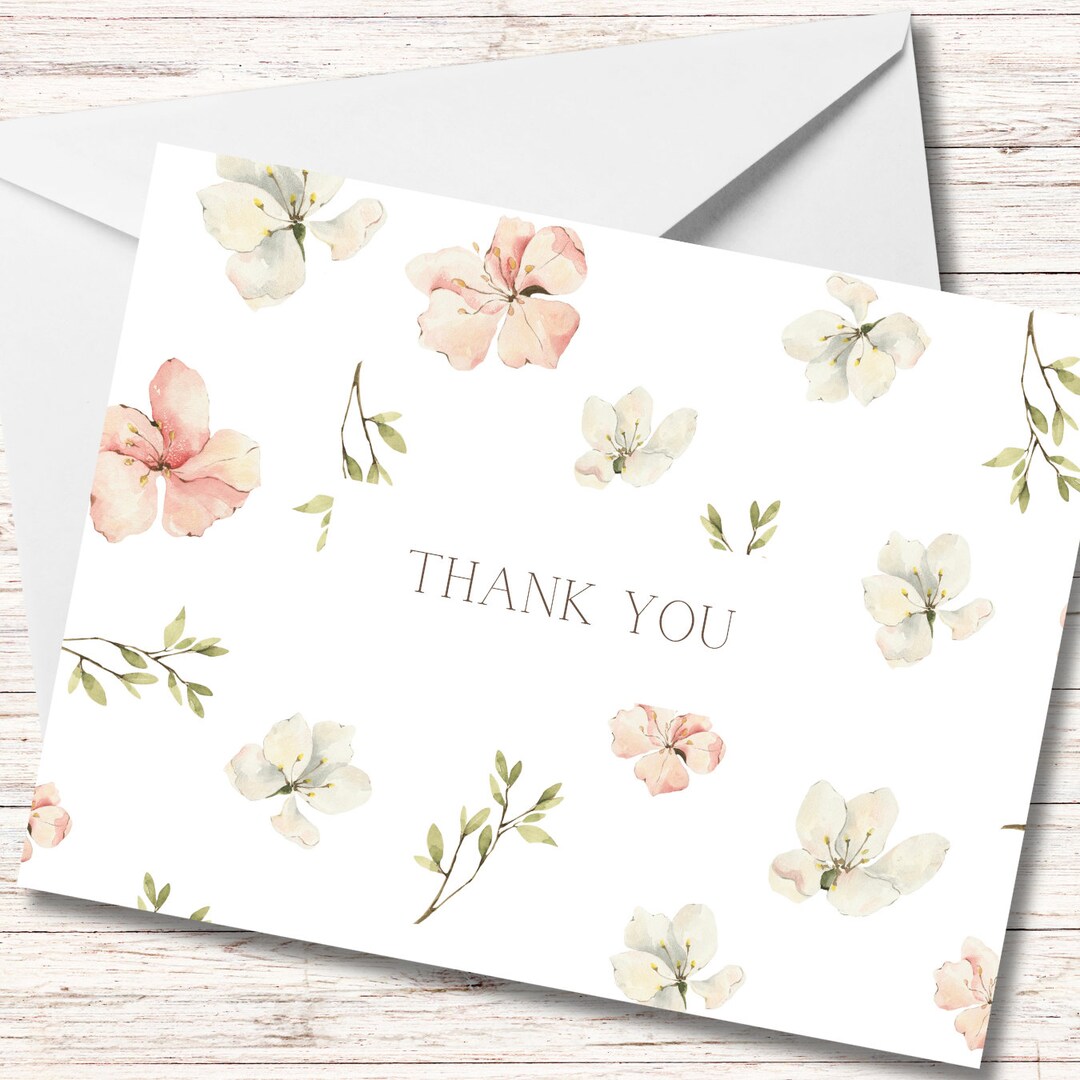 Thank You Card Minimal Simple Pretty Thank-you Card for Teachers ...