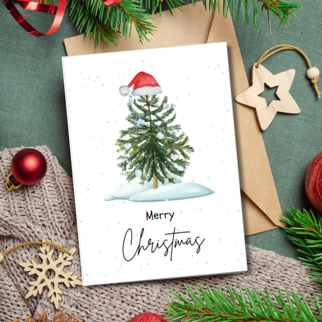 Christmas Card Digital Download Printable Christmas Tree Card - Etsy