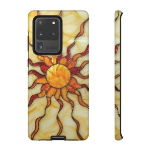 Sun Phone Case, Celestial Stained Glass Phone Case, Stars Phone Case ...