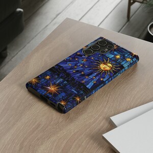 Sun Phone Case, Celestial Stained Glass Phone Case, Stars Phone Case ...