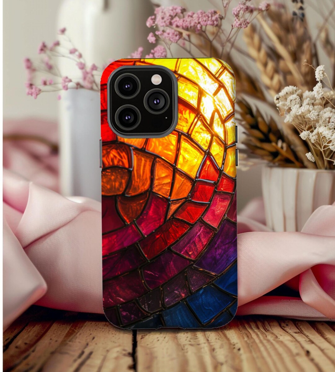Rainbow Stained Glass Effect Cases, Phone Cover, Protective Shell ...