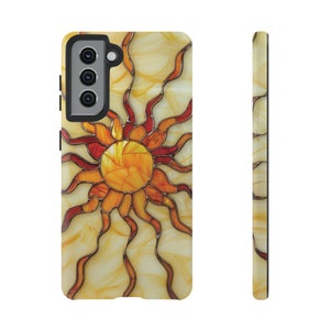 Sun Phone Case, Celestial Stained Glass Phone Case, Stars Phone Case ...