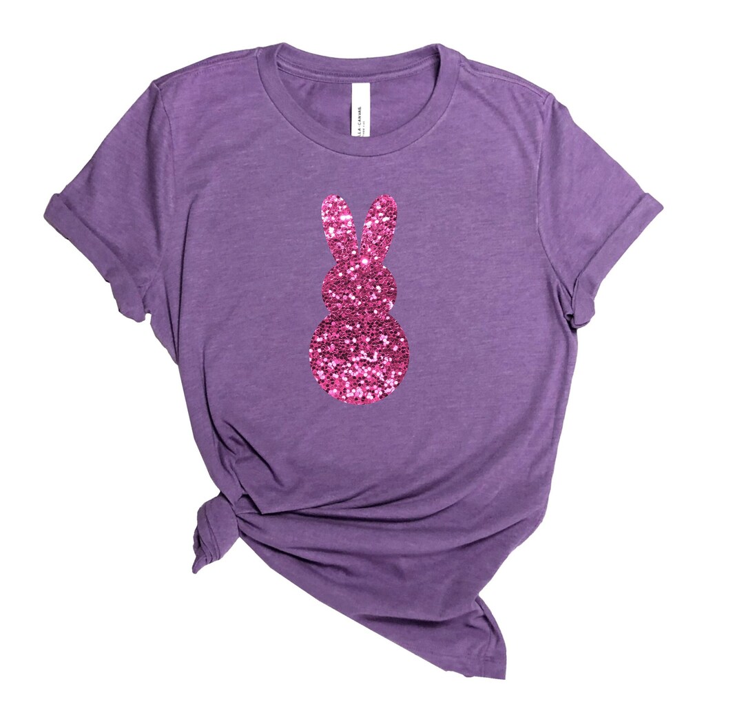 Pink Glitter Easter Bunny Peep Shirt, Easter Tshirt, Easter Bunny ...