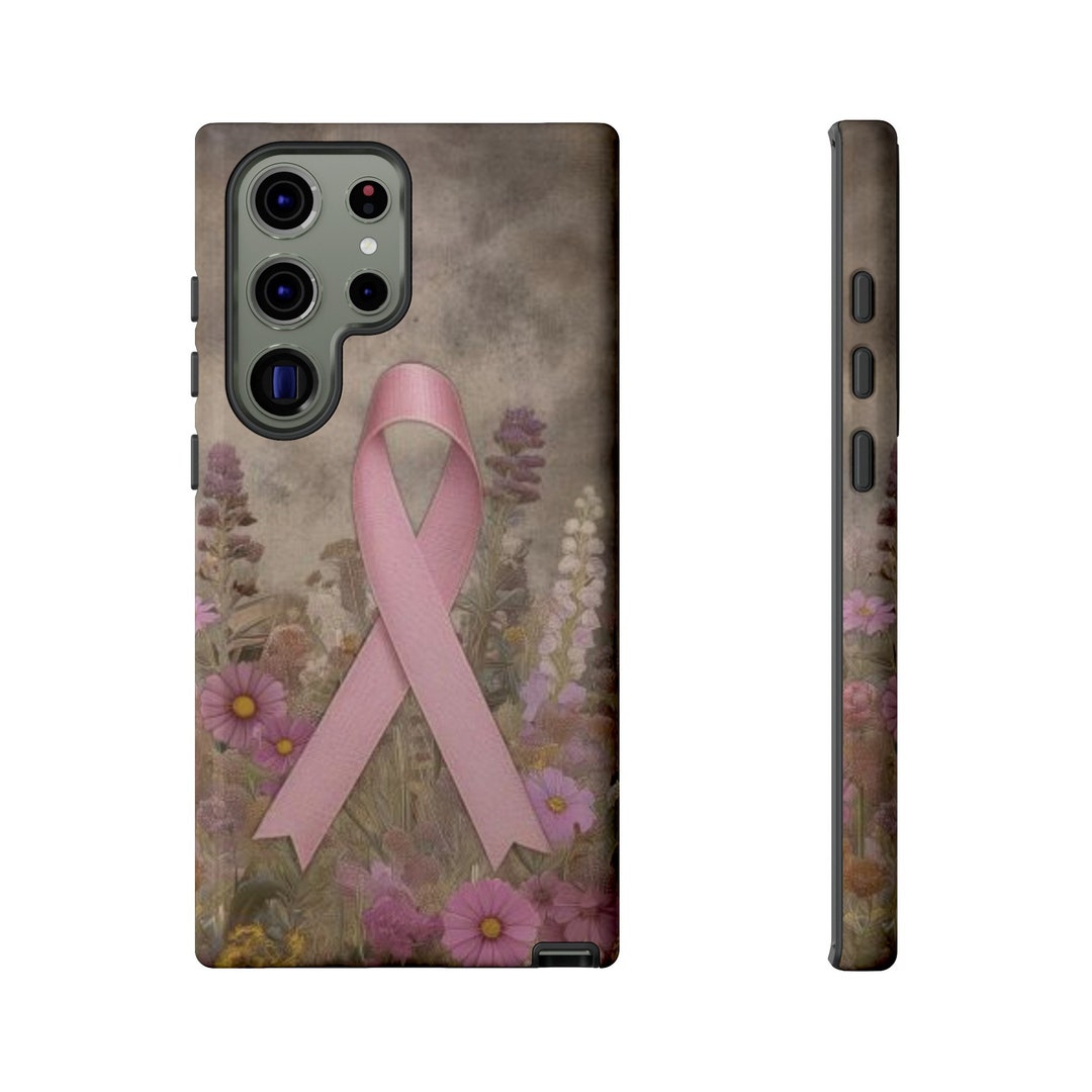 Pink Ribbon Phone Case, Breast Cancer Awareness Phone Case, Cancer ...