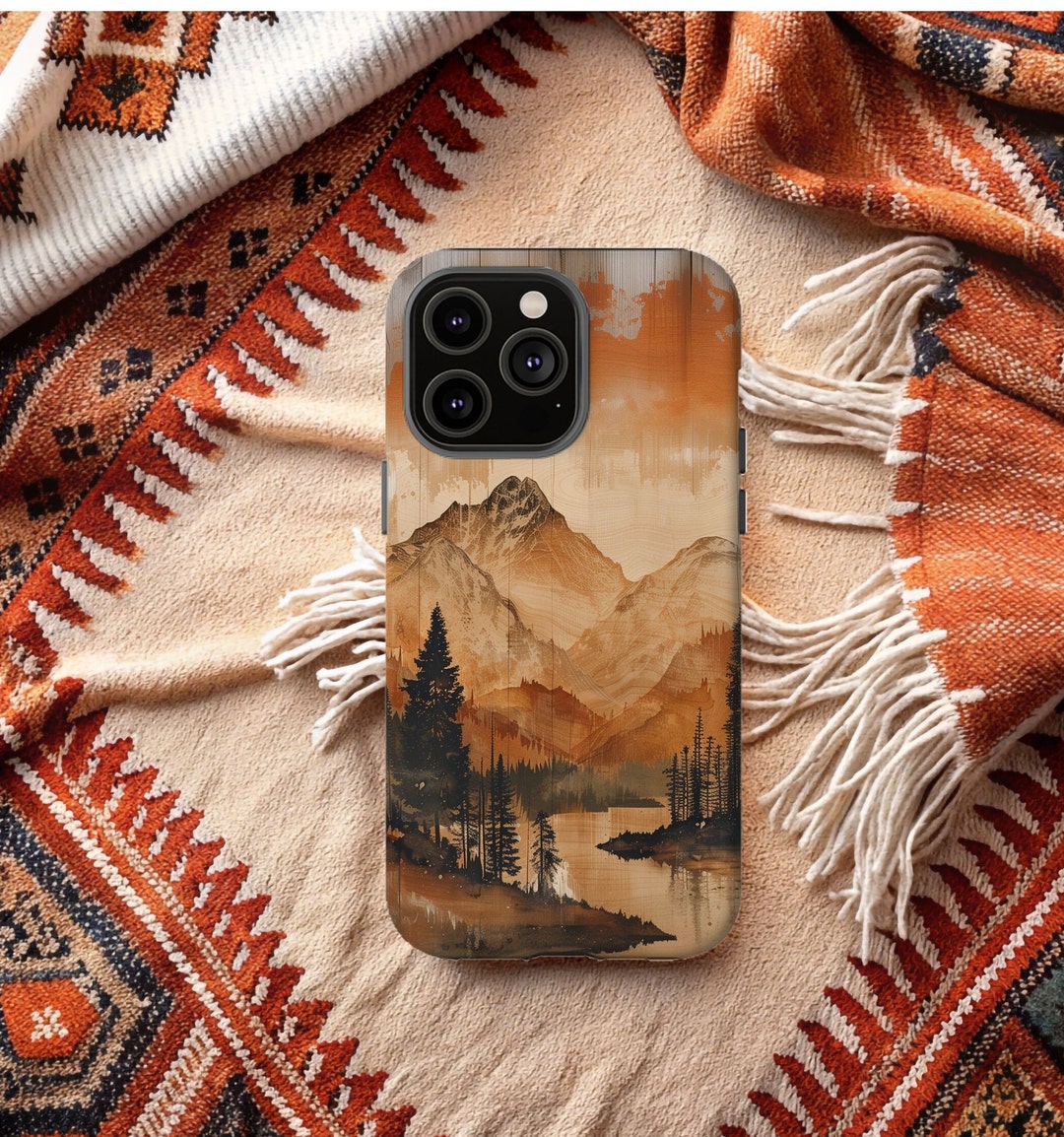 Mountain Scenery Phone Case, Wood Effect Phone Case, Woods Phone Case ...