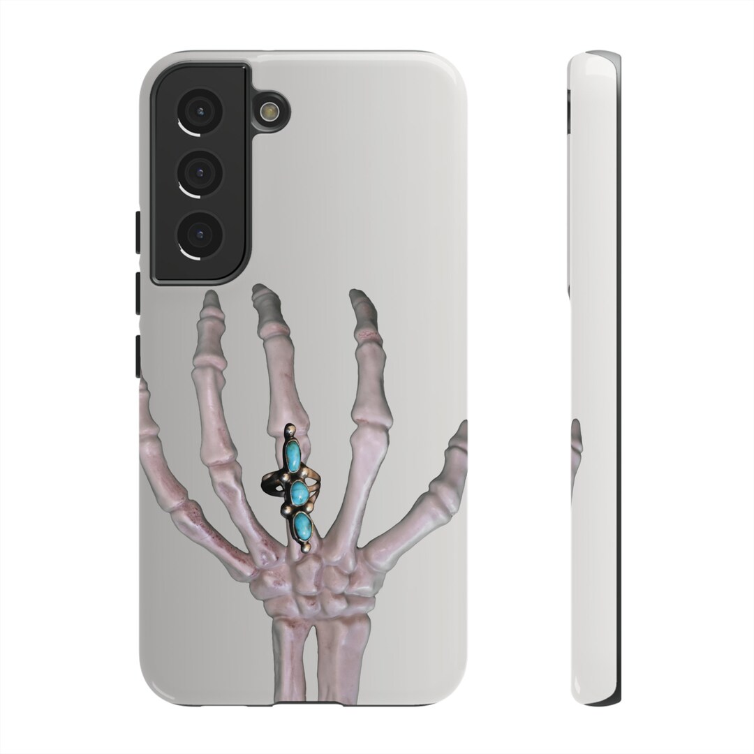 Skeleton Hand Phone Case, Samsung, Skeleton Hand Case, Turquoise Ring ...