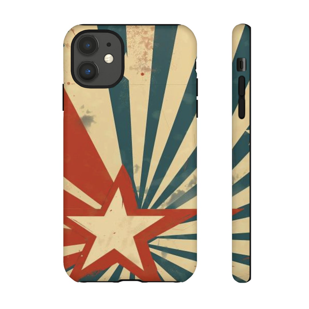 Retro Flag Themed Phone Case, Retro Stars and Stripes Phone Case ...