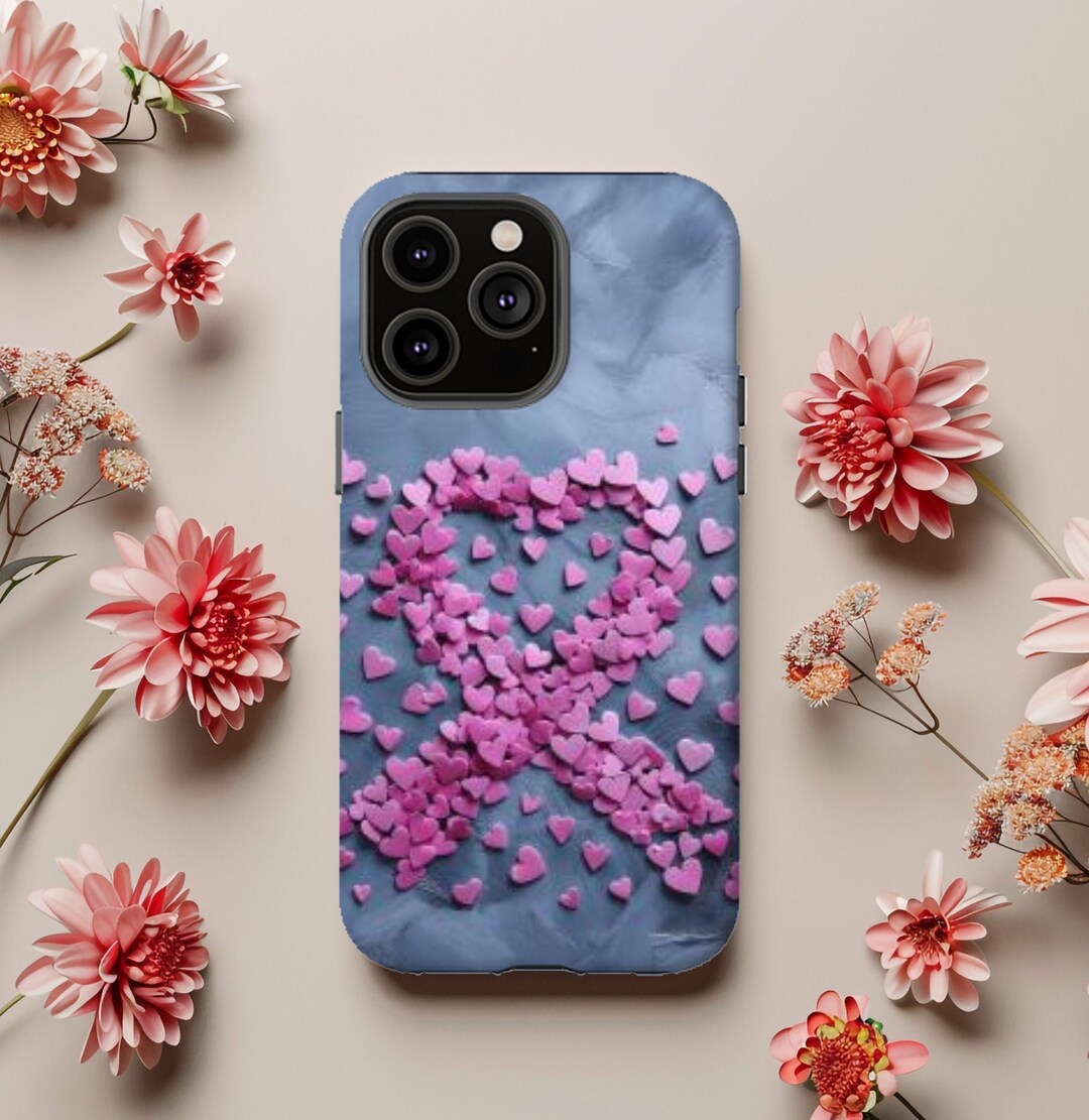 Pink Ribbon Phone Case, Breast Cancer Awareness Phone Case, Cancer ...