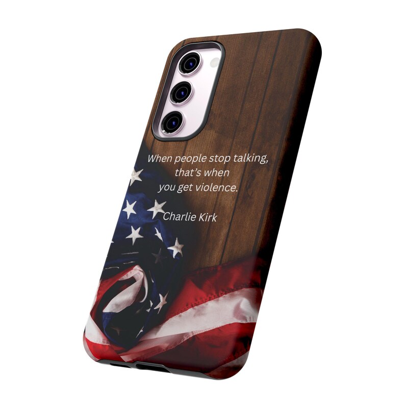 Charlie Kirk Memorial Case, Patriotic Phone Case, USA Flag Cover, When ...