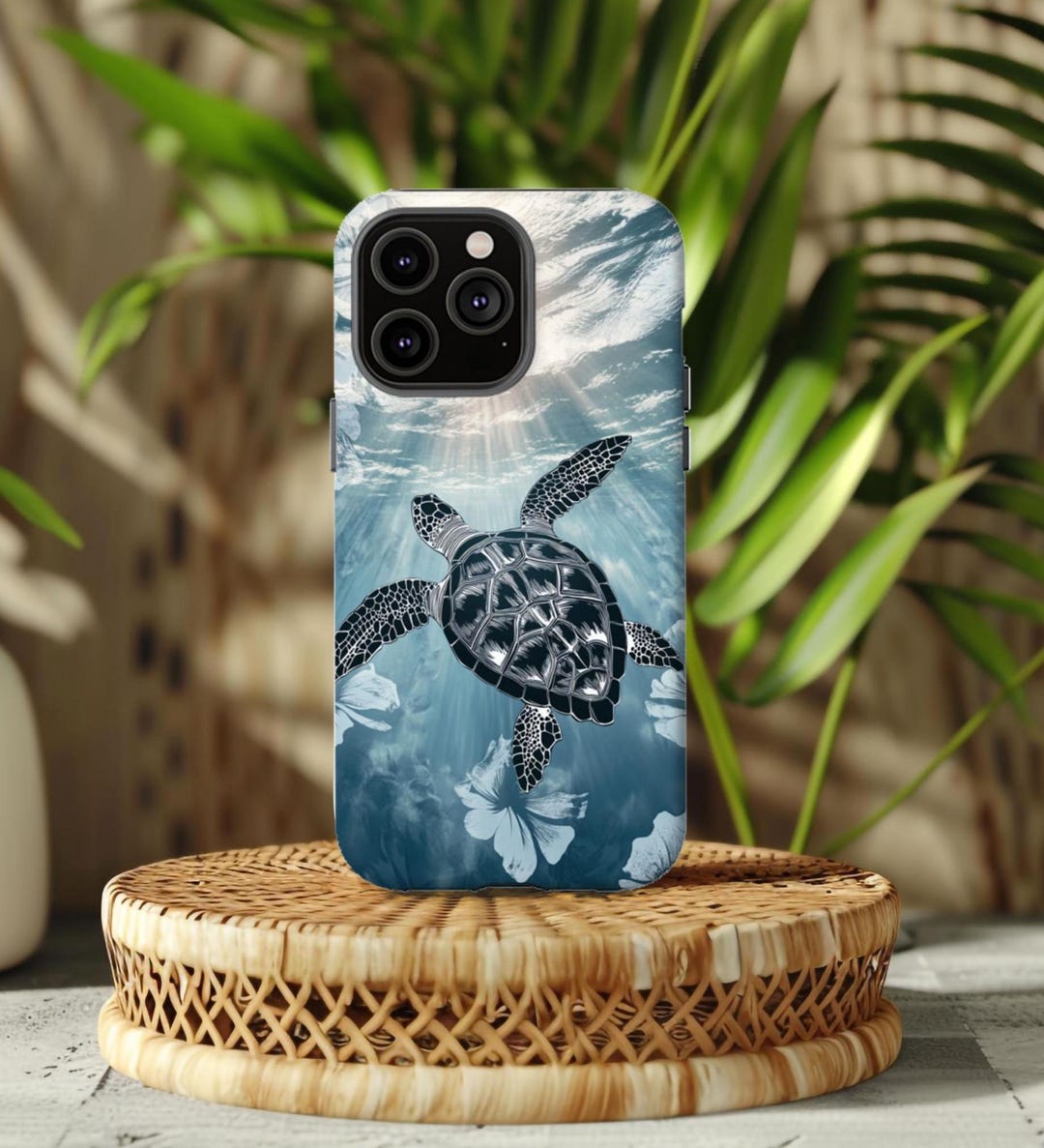Turtle Cases, Hawaiian Sea Turtle Phone Cover, Floral Turtle Phone Case ...