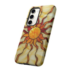Sun Phone Case, Celestial Stained Glass Phone Case, Stars Phone Case ...