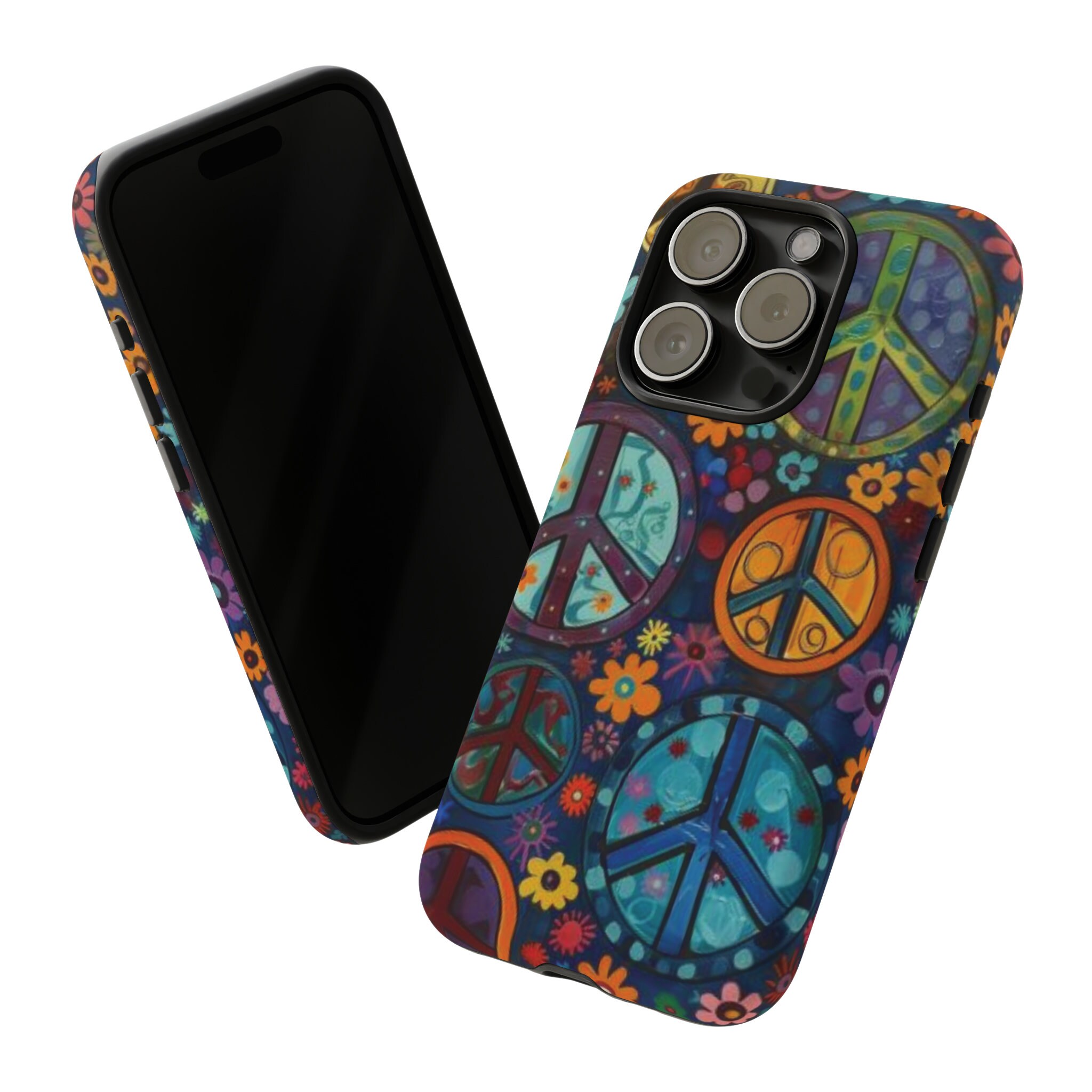 Retro Groovy Phone Case, Retro Peace Sign Phone Case, Peace Sign Phone ...