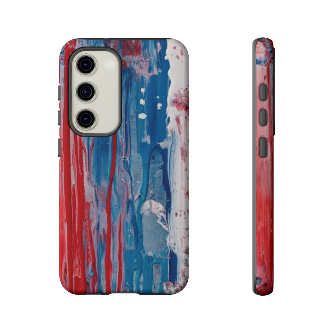Red White and Blue Phone Case, Painted Affect Case, July 4th Phone Case ...