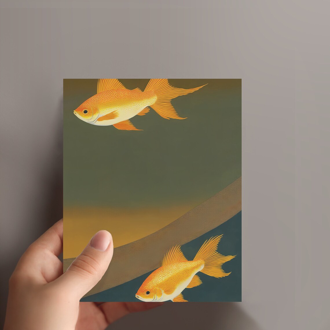Golden Duo: "japanese Goldfish (1)" Traditional Art Print - Etsy
